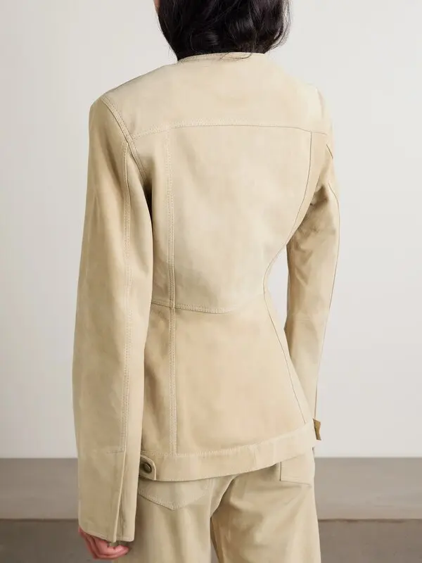 HAIKURE Temple Paneled Suede Jacket