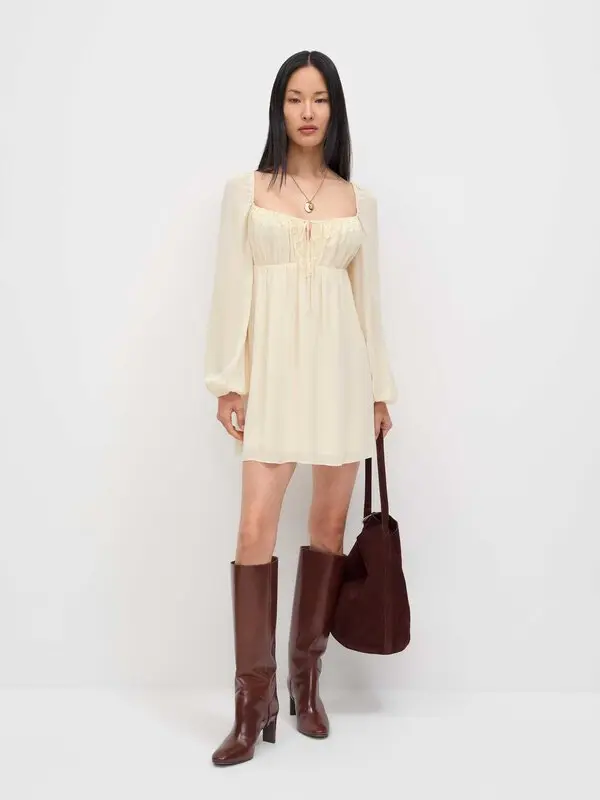 REFORMATION Emilia Lace Mini Dress - Ivory