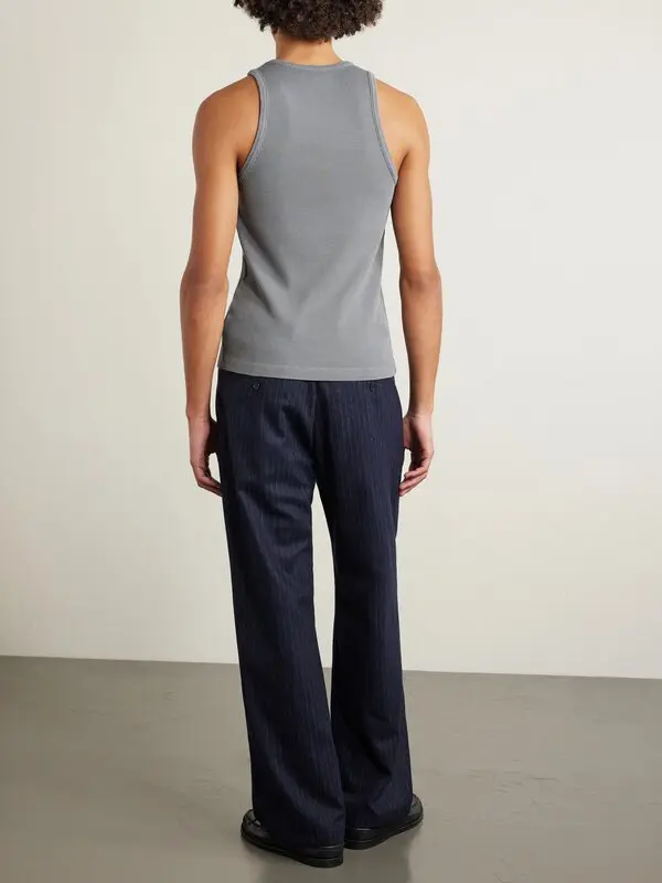 AGOLDE Viggo Ribbed Tank Top - Gray