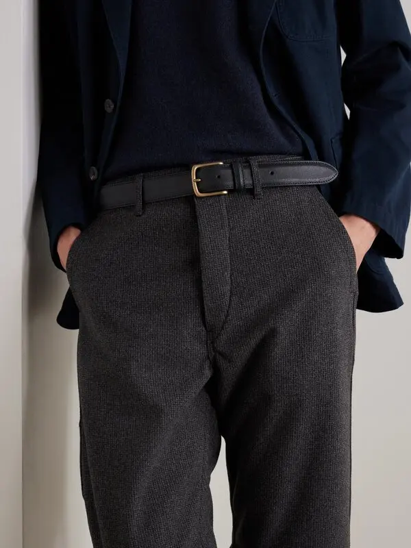 Anderson's 3.5cm Leather Belt - Black