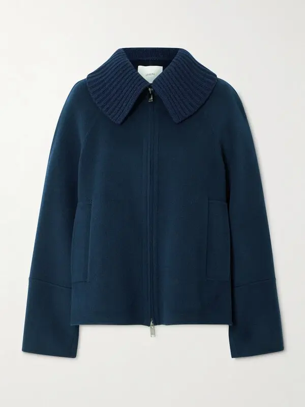 JOSEPH Cooksey Wool And Cashmere-blend Jacket - Blue