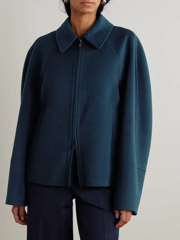 JOSEPH Cooksey Wool And Cashmere-blend Jacket - Blue