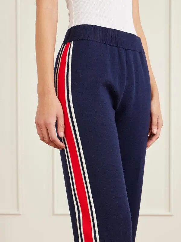 Fusalp Benada Striped Wool-blend Pants - Blue