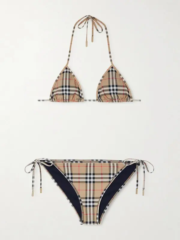 Burberry Checked Triangle Bikini - Multi