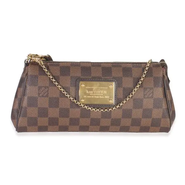 LOUIS VUITTON Damier Ebene Canvas Eva Clutch