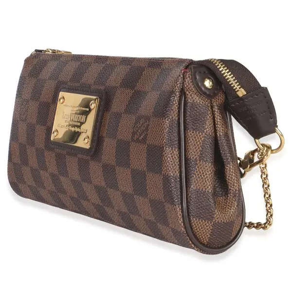 LOUIS VUITTON Damier Ebene Canvas Eva Clutch