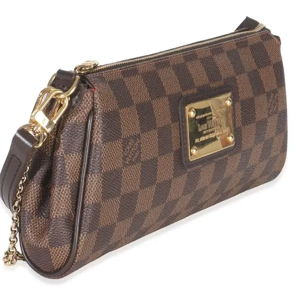 LOUIS VUITTON Damier Ebene Canvas Eva Clutch