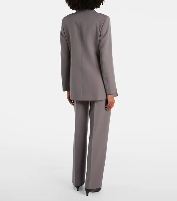 JIL SANDER Wool Gabardine Wide-leg Pants