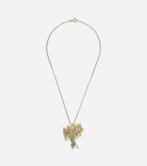 Yvonne Léon Mimosa Gemstone Pendant Necklace - Gold