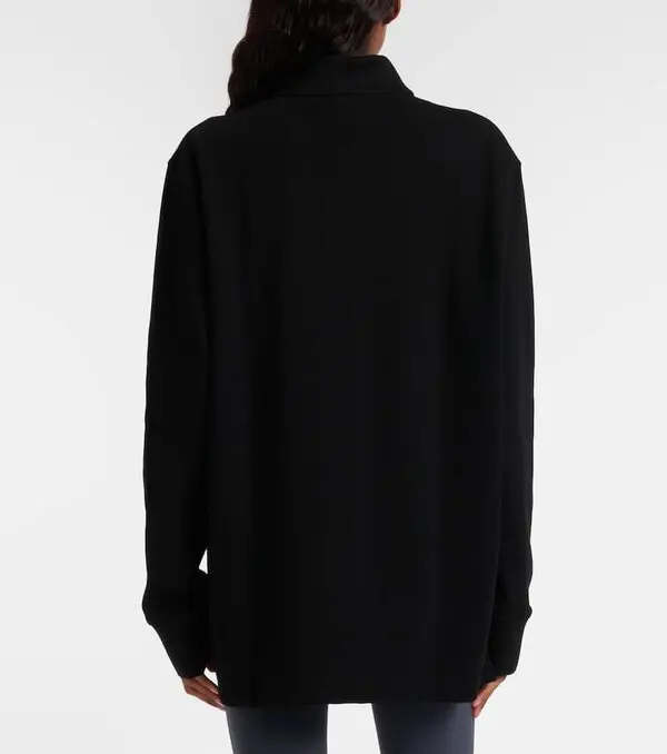 COURREGES Cotton Jersey Polo Sweater