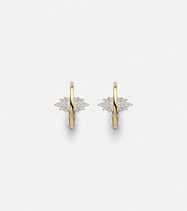 Yeprem 18kt Yellow And White Diamond Earrings - Gold