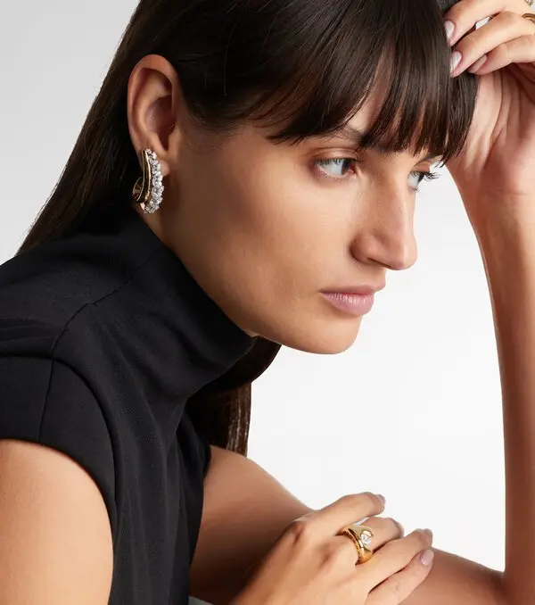 Yeprem En Strada 18kt Yellow And White Earrings With Diamonds
