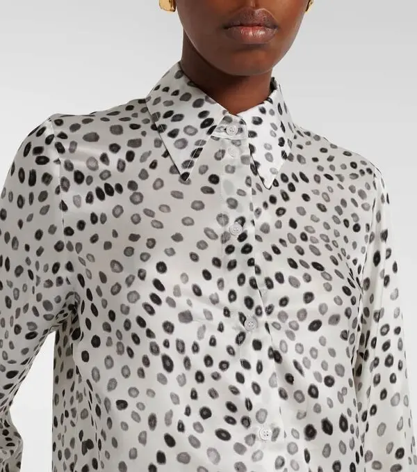 Nina Ricci Printed Satin Blouse