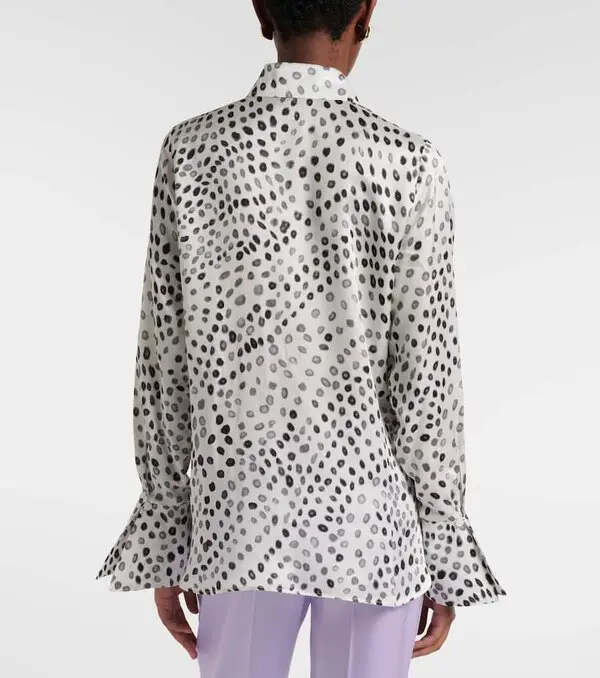 Nina Ricci Printed Satin Blouse