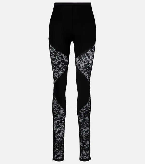 Nina Ricci Lace-trimmed Legging