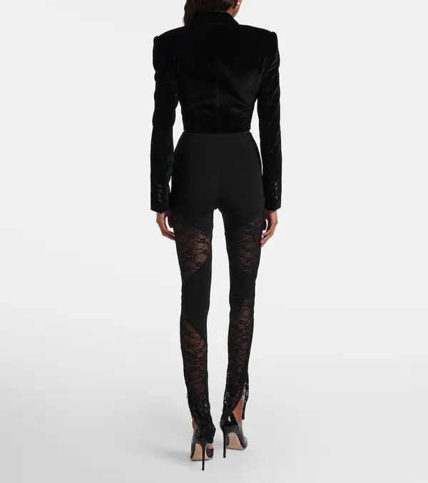 Nina Ricci Lace-trimmed Legging