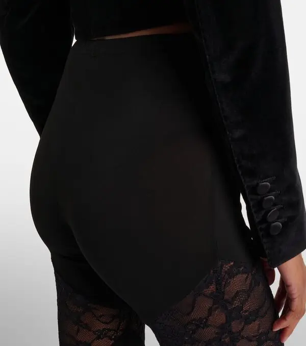 Nina Ricci Lace-trimmed Legging
