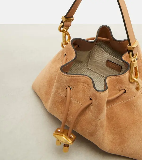 JIMMY CHOO Small Suede Tote Bag - Beige