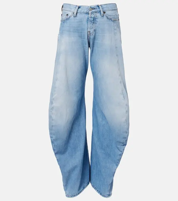 Acne Studios 2006f Distressed Wide-leg Jeans - Blue