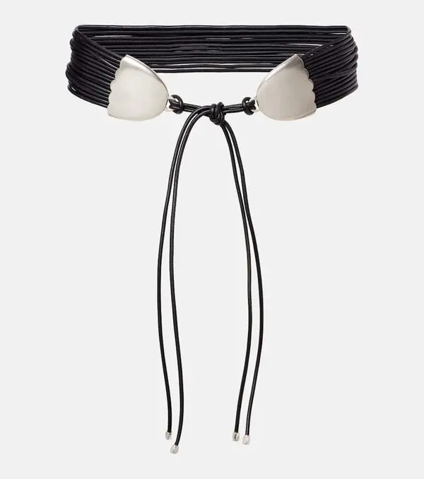 Isabel Marant Brandy Leather Belt - Black
