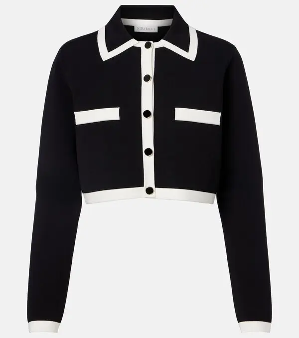 Nina Ricci Cropped Cardigan - Black