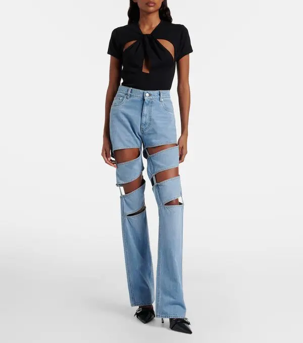 Coperni Spiral Straight Leg Jeans