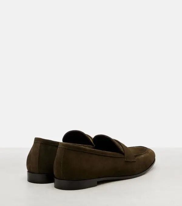 Max Mara Embellished Suede Loafers