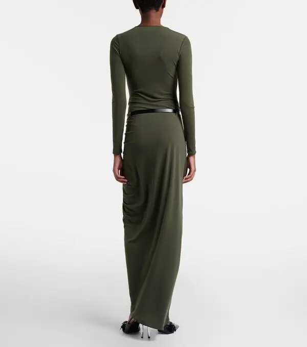 Coperni Suspended Draped Jersey Gown - Green