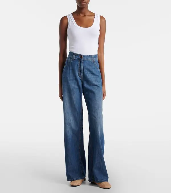 Brunello Cucinelli Wide-leg Jeans