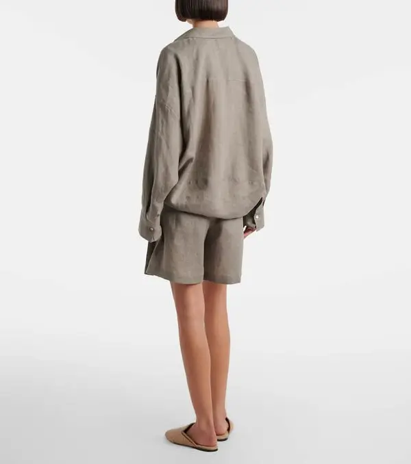 Brunello Cucinelli Linen Shorts - Green