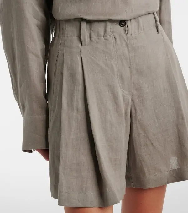 Brunello Cucinelli Linen Shorts - Green