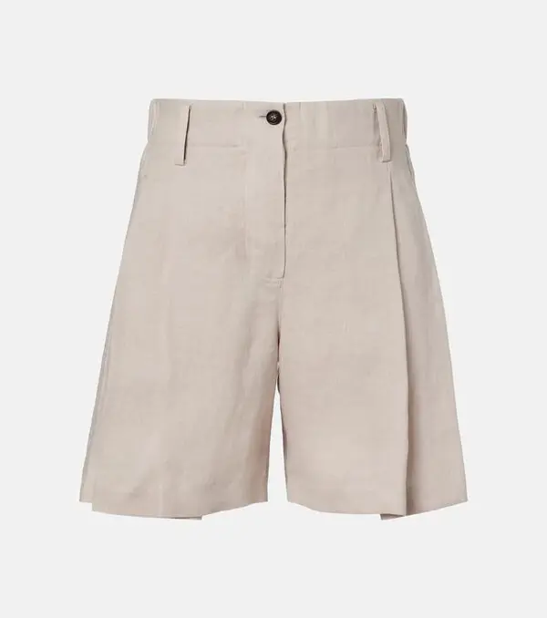 Brunello Cucinelli Linen Shorts - Beige