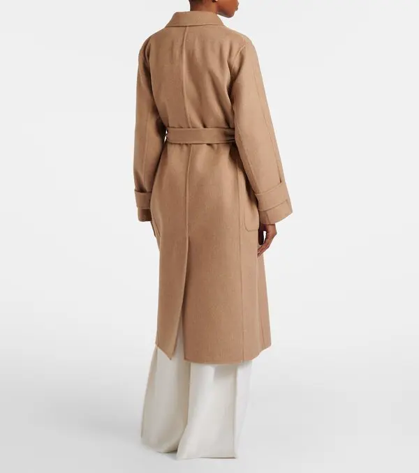 Max Mara Belted Camel Hair Coat - Beige
