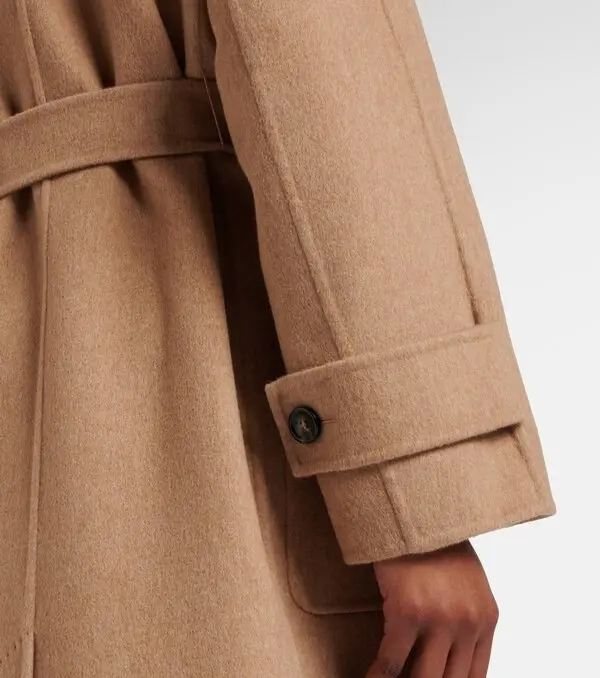 Max Mara Belted Camel Hair Coat - Beige