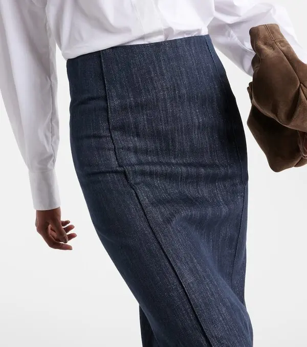 Brunello Cucinelli Cotton-blend Maxi Skirt