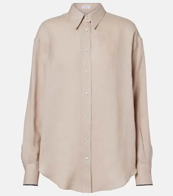 Brunello Cucinelli Linen Button Down Shirt