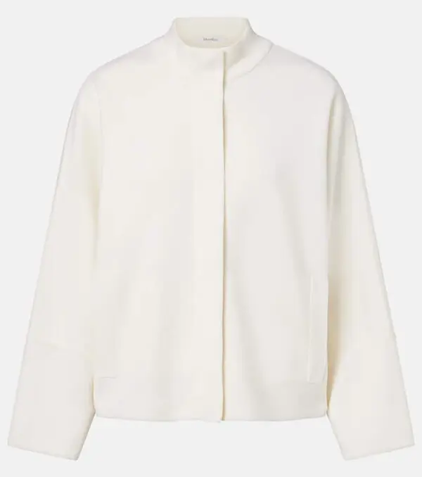 Max Mara Wool Zip-up Cardigan - White