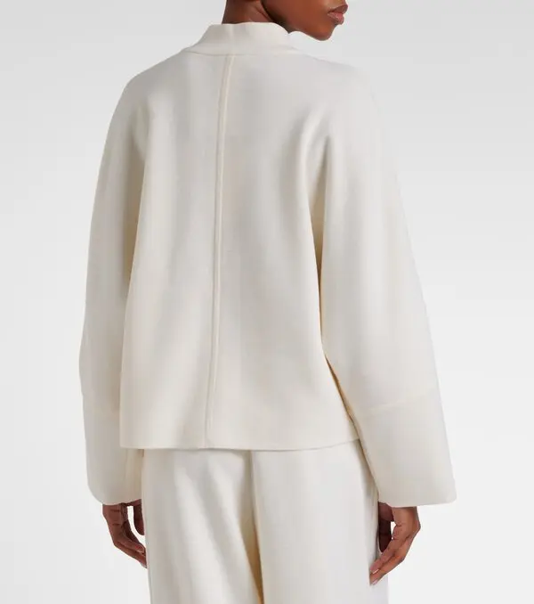Max Mara Wool Zip-up Cardigan - White