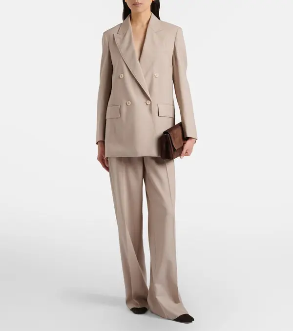 Max Mara Double-breasted Wool-blend Blazer