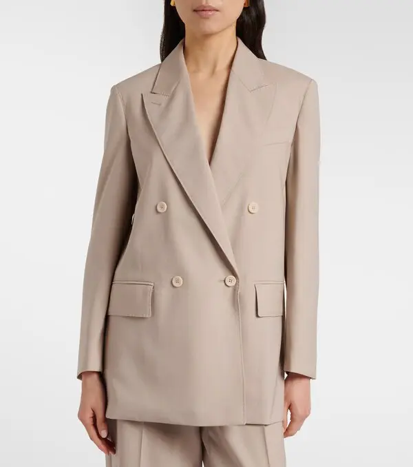 Max Mara Double-breasted Wool-blend Blazer