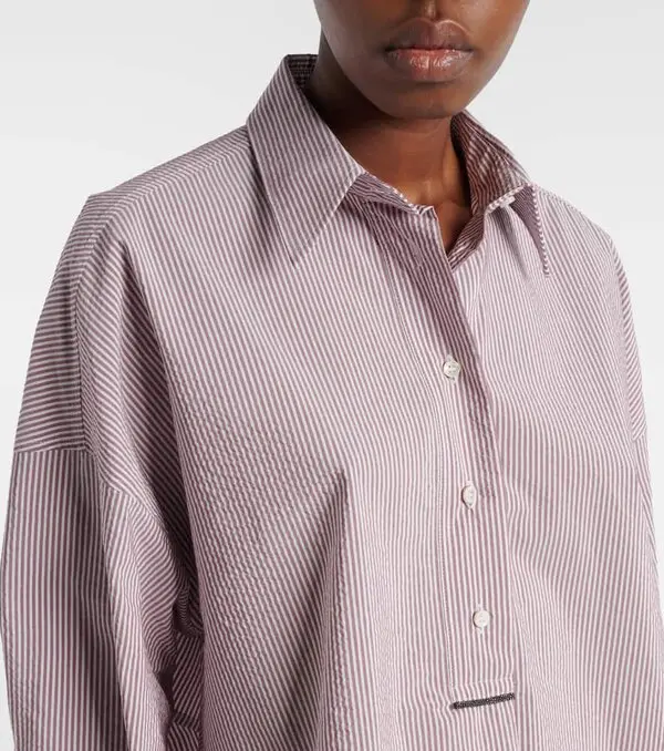 Brunello Cucinelli Striped Cotton-blend Shirt