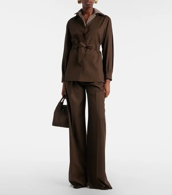 Max Mara Belted Virgin Wool Blazer