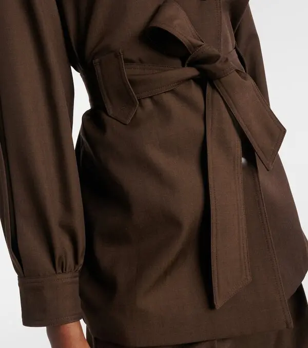 Max Mara Belted Virgin Wool Blazer