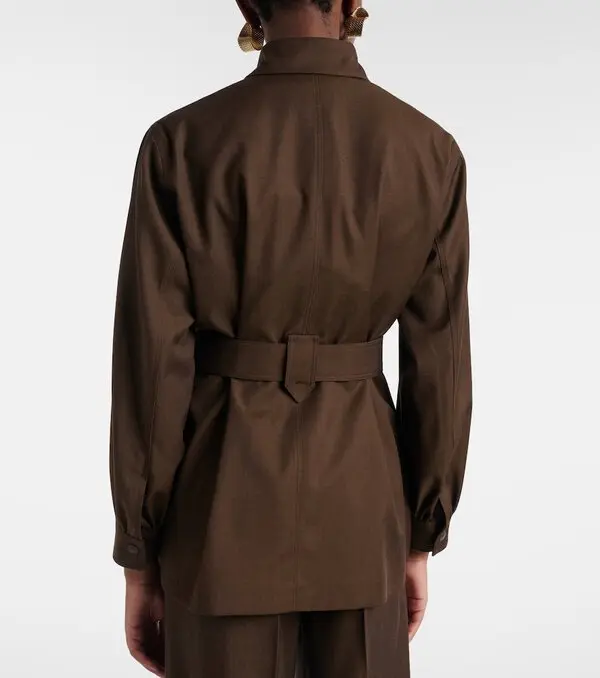 Max Mara Belted Virgin Wool Blazer