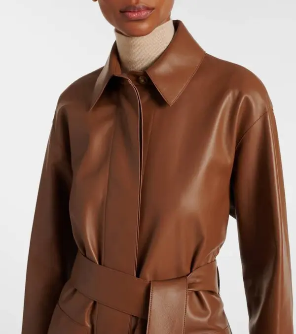 JOSEPH Okabe Leather Coat