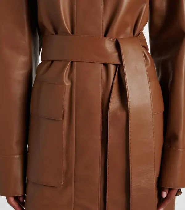JOSEPH Okabe Leather Coat