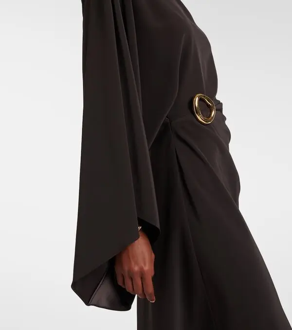 JOSEPH Joya Satin Twill Midi Dress - Brown