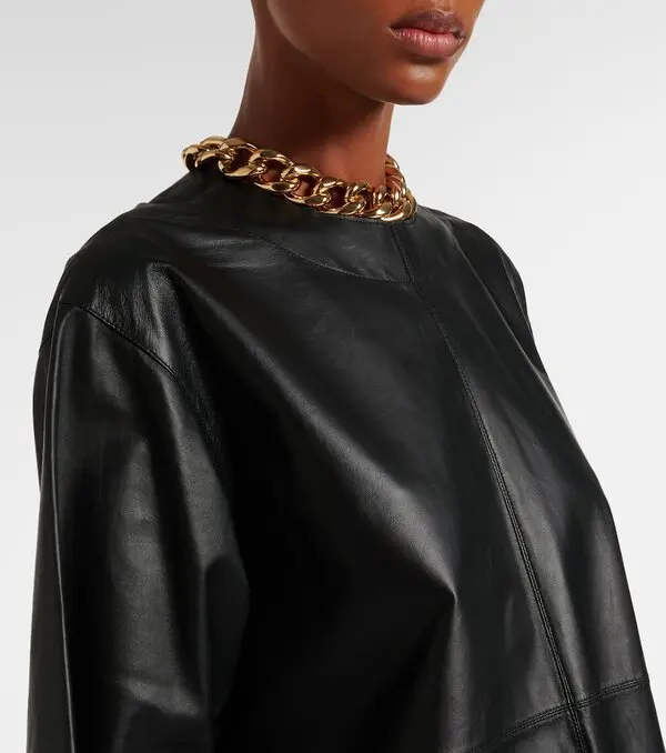 JOSEPH Tanja Leather Top