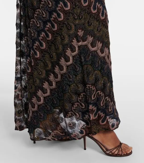 Missoni Chevron Lamé Maxi Dress