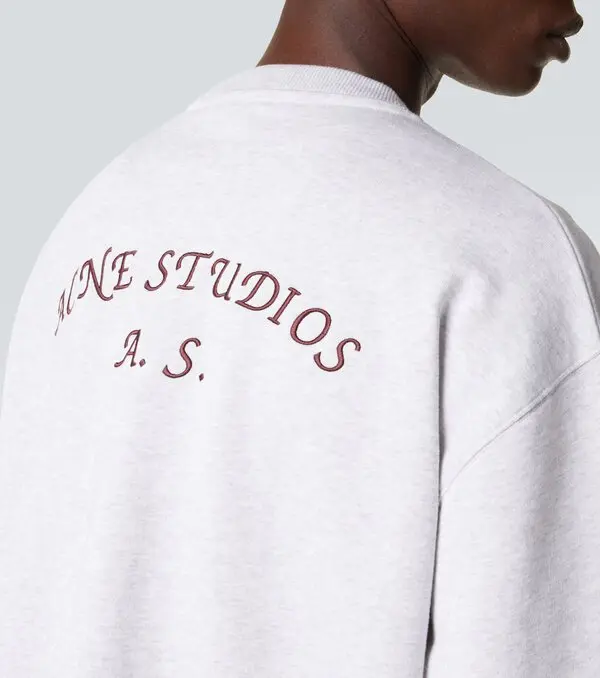 Acne Studios Logo Embroidered Cotton-blend Sweatshirt